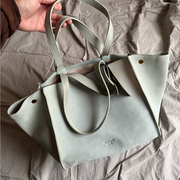 margot | Bags | Margot Double Handle Light Baby Blue Tote | Poshmark